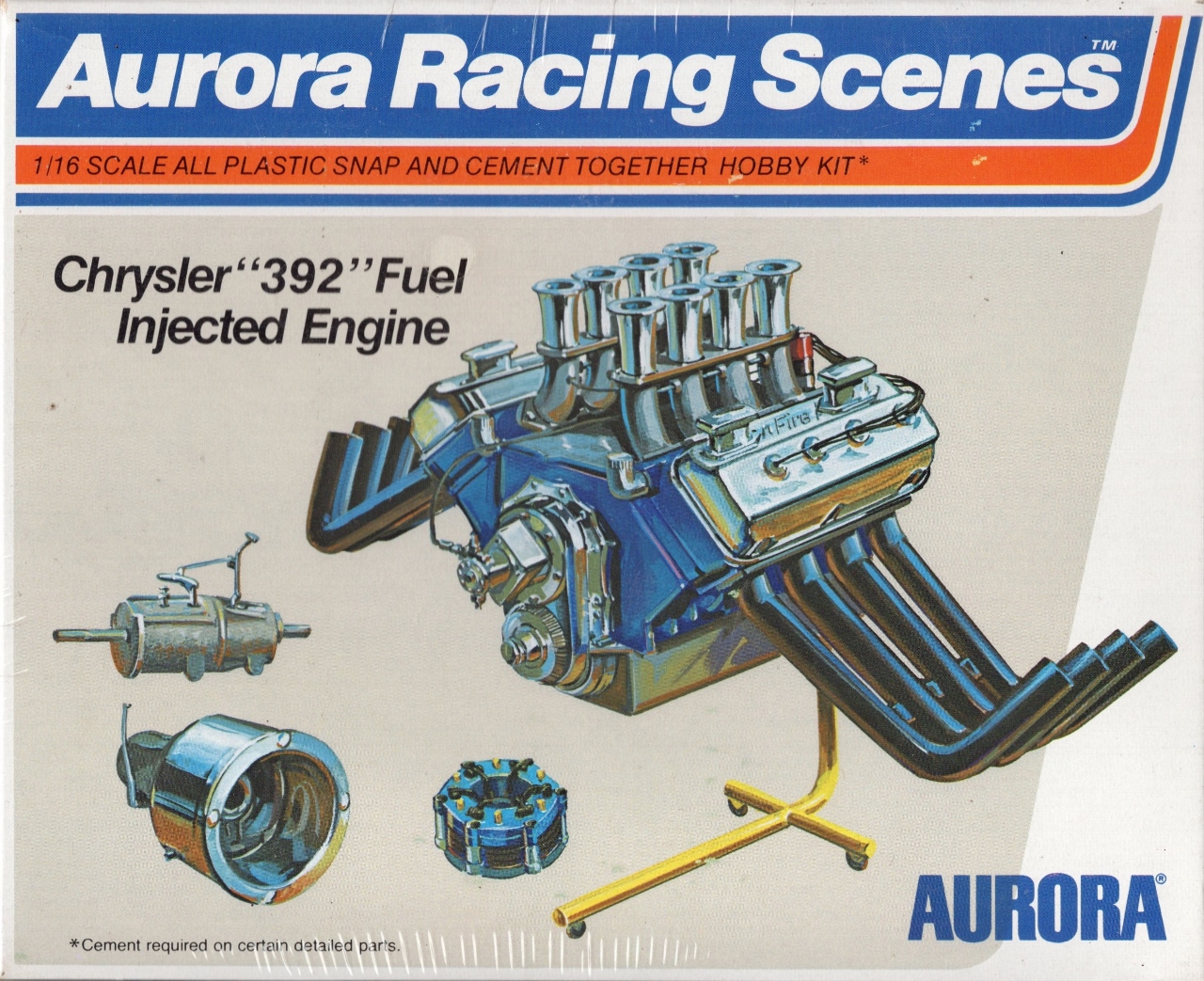 Aurora "Aurora Racing Scenes" Chrysler "392" Fuel Injected Engine - 1/ ...