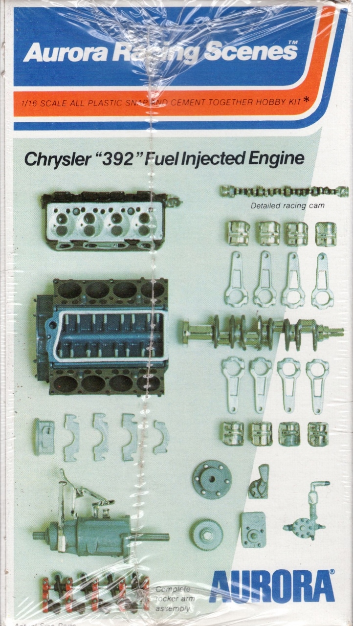 Aurora "Aurora Racing Scenes" Chrysler "392" Fuel Injected Engine - 1/ ...