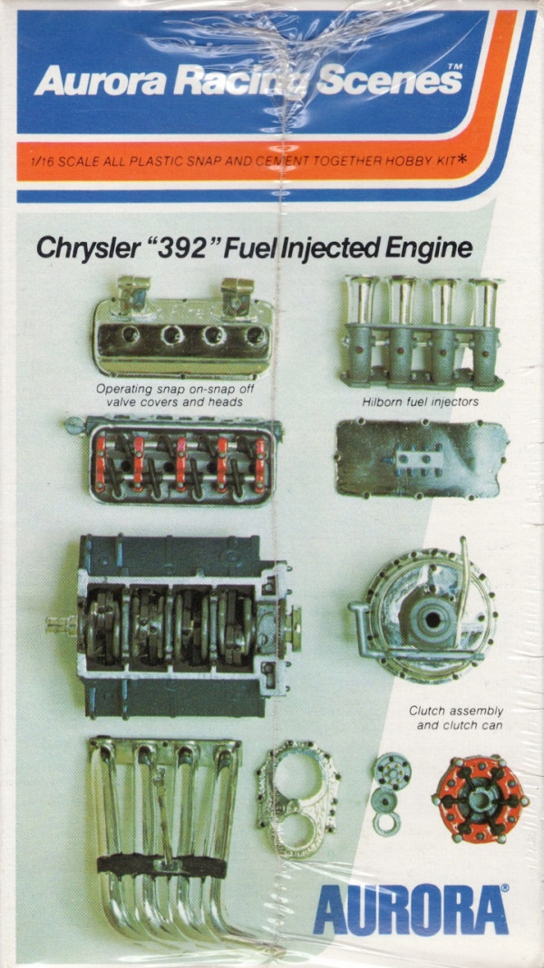 Aurora "Aurora Racing Scenes" Chrysler "392" Fuel Injected Engine - 1/ ...