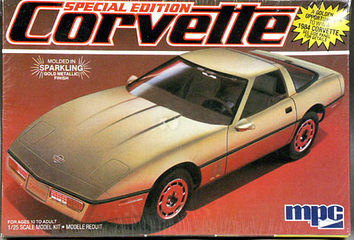 MPC 1984 Chevy Corvette Coupe Special Edition - Molded in Gold Metallic ...