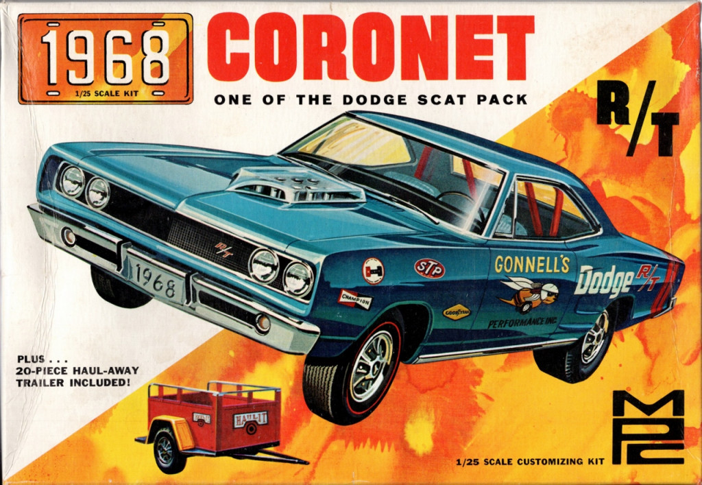 MPC 1968 Dodge Coronet R/T Hardtop with Utility Trailer - Stock, Custom ...