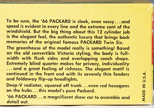 Renwal '66 Packard - 1/25th Scale - Spotlight Hobbies