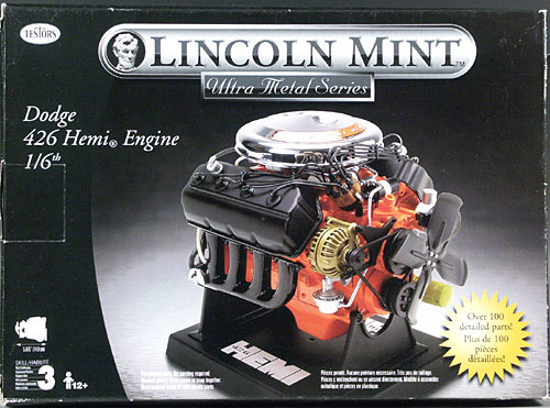 Testors Lincoln Mint Dodge 426 HEMI Engine Kit - 1/6th Scale ...