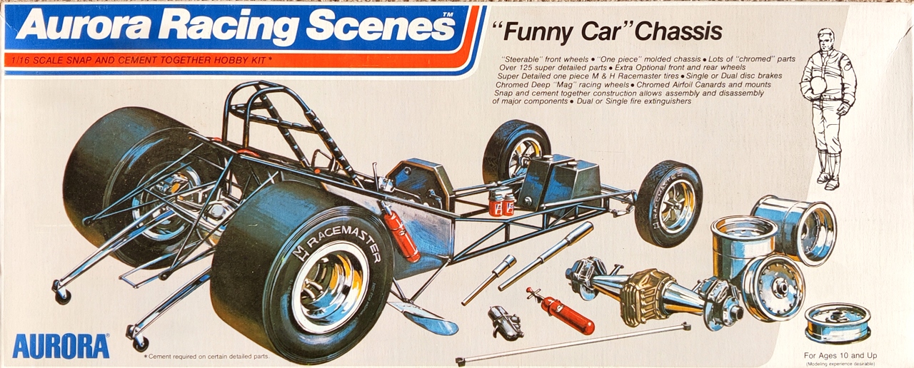 Aurora Racing Scenes "Funny Car" Chassis - 1/16 Scale - Spotlight Hobbies