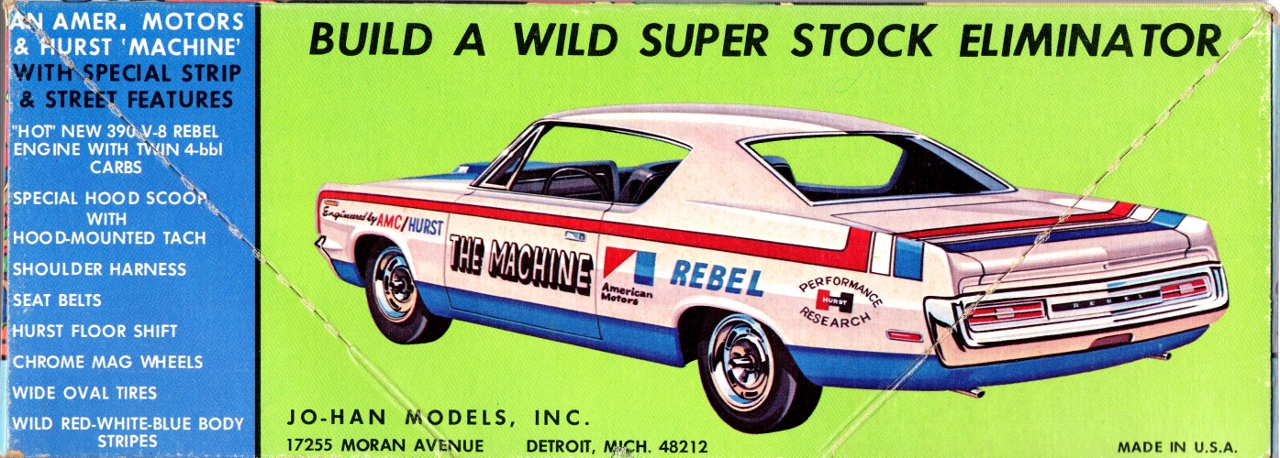Jo-Han 1970 AMC Rebel "The Machine" - Stock, Super Stock Drag or Funny ...