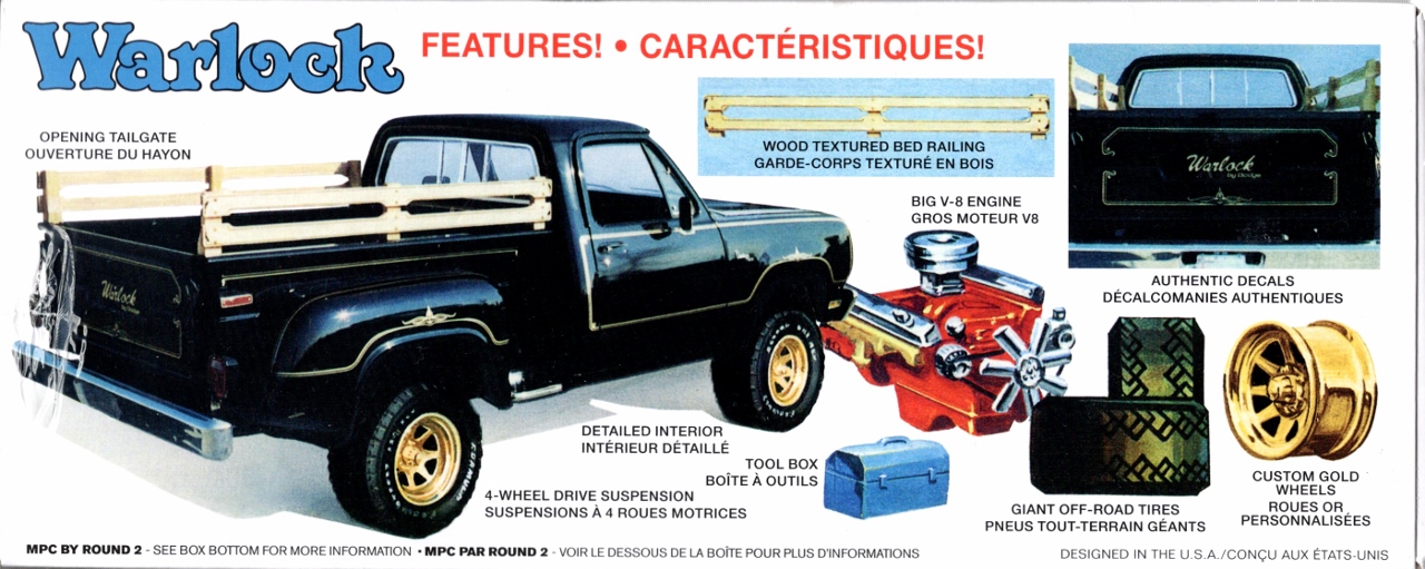 MPC 1977 Dodge 4x4 Stepside Pickup Truck "Warlock" - Spotlight Hobbies
