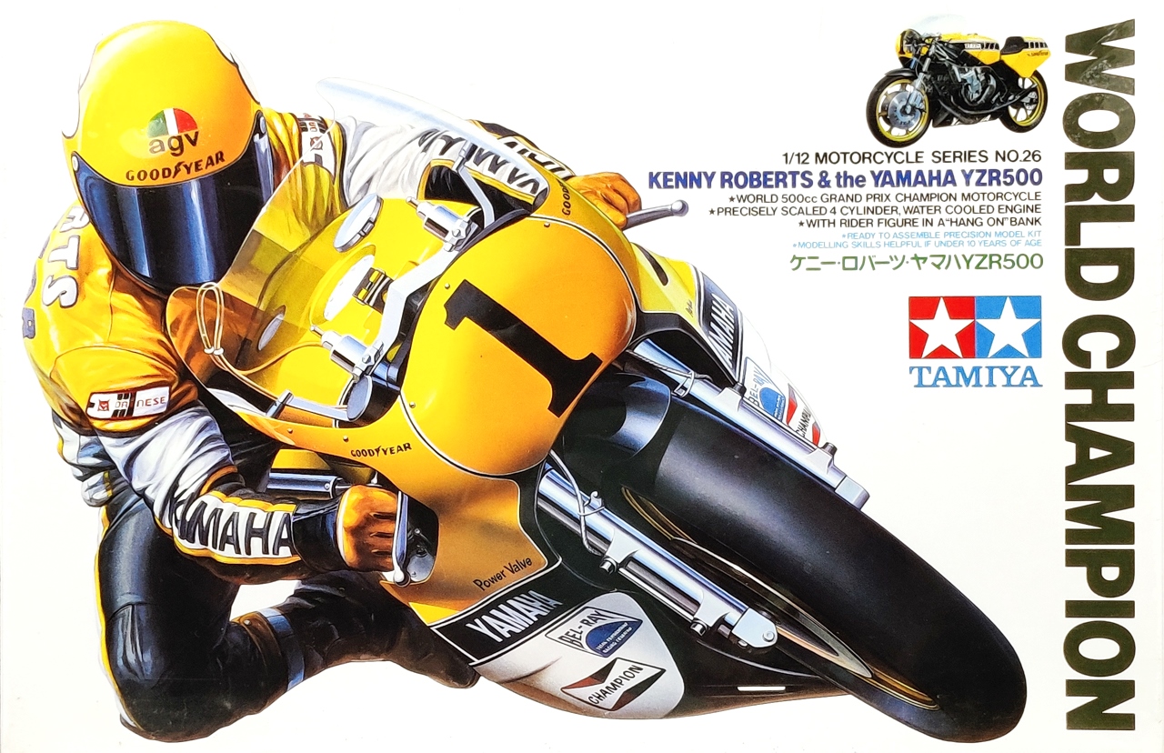 Tamiya Yamaha YZR500 Motorcycle with Rider Figure - 1/12 Scale - Spotlight Hobbies