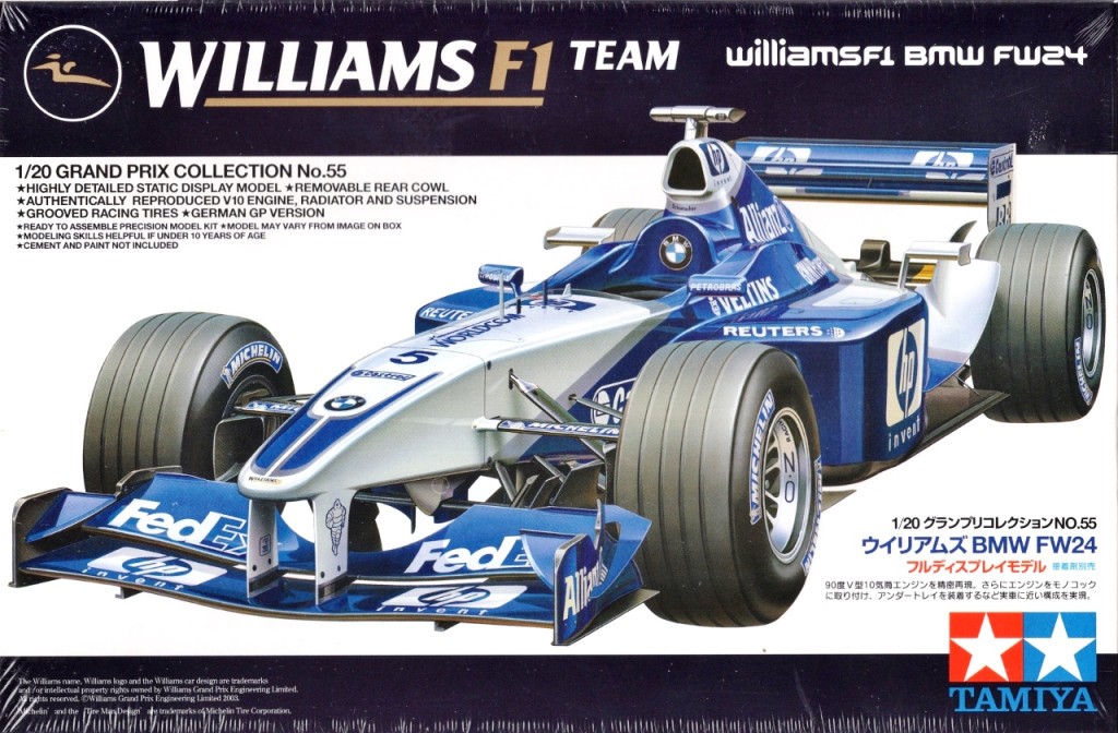 Tamiya Williams F1 BMW FW24 Grand Prix Formula 1 - 1/20 Scale ...