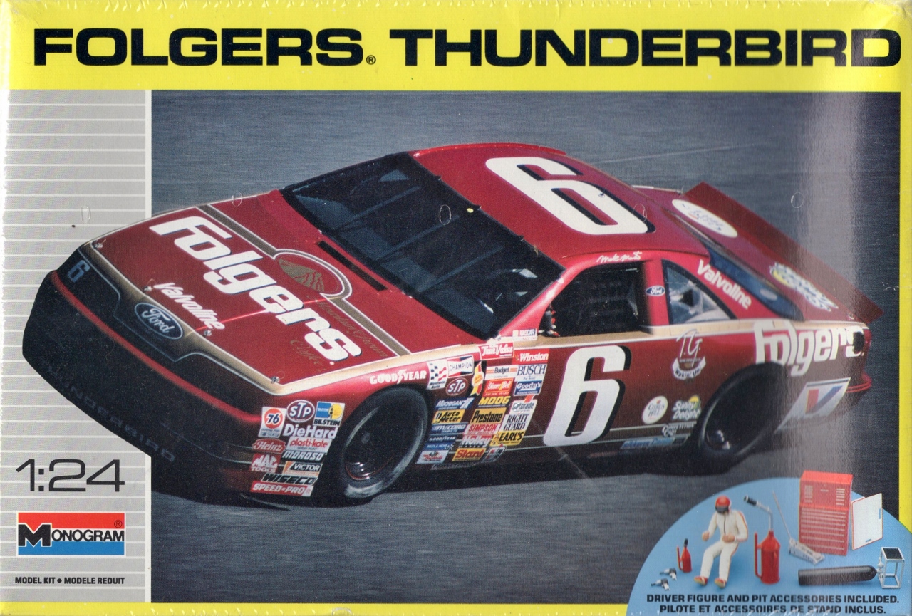 Monogram Mark Martin #6 "Folgers" 1990 Ford Thunderbird with Driver and ...