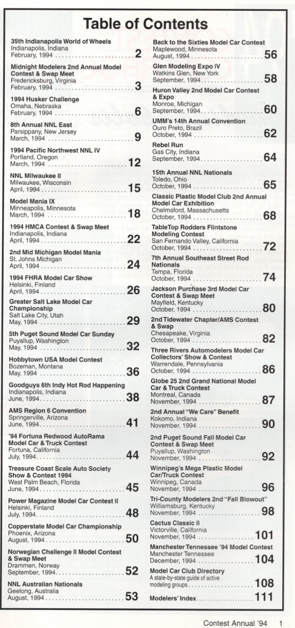 Scale Auto Contest Annual 1994 - Uncirculated - Spotlight Hobbies