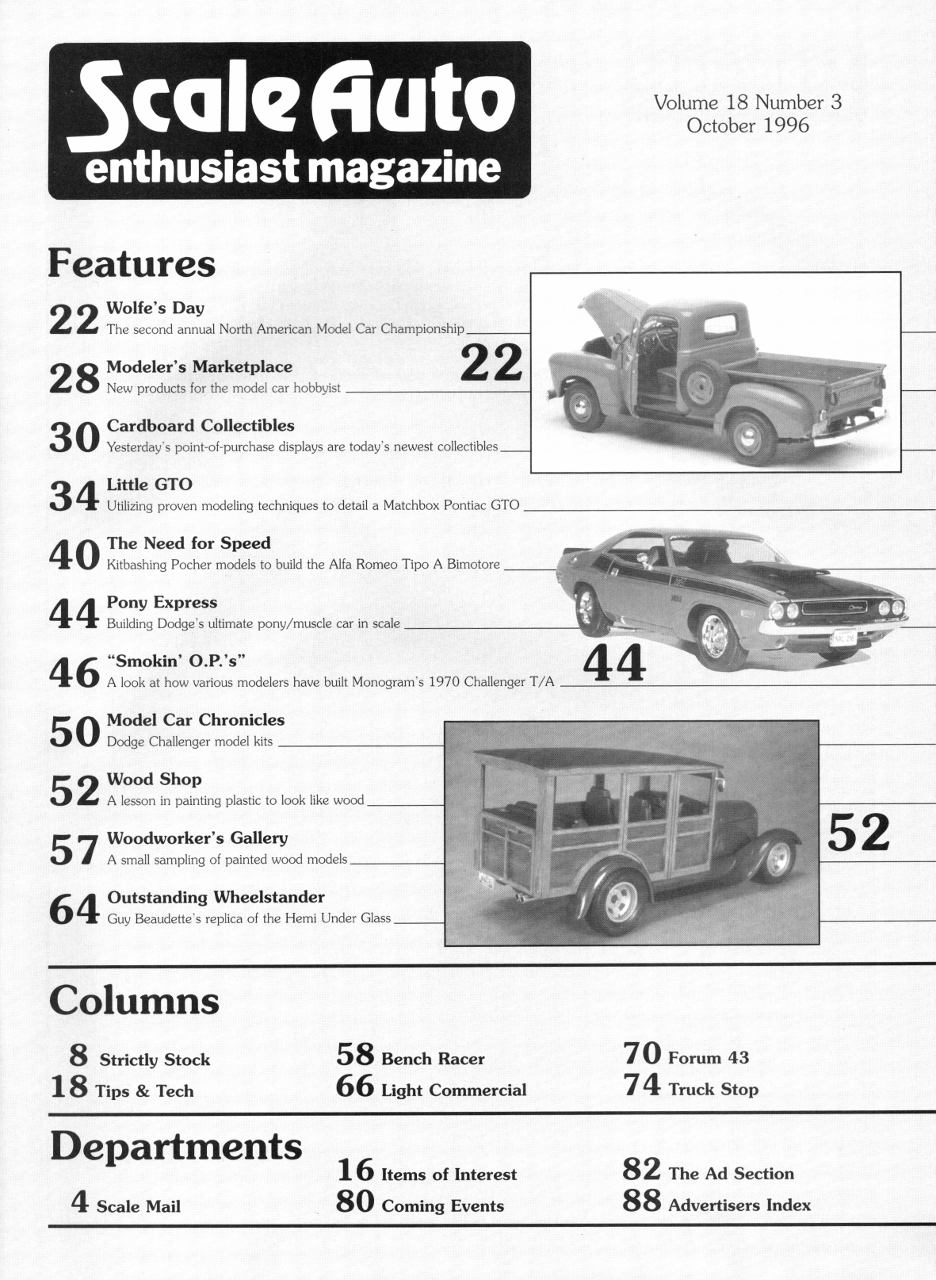 Scale Auto enthusiast Magazine - October 1996 - Issue #105 - Uncirculated - Spotlight Hobbies