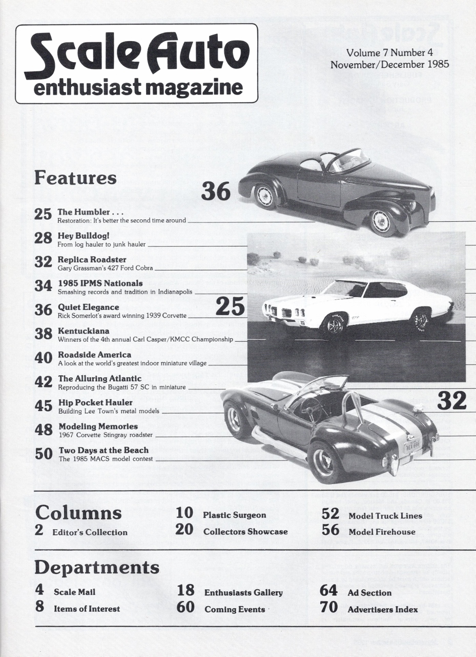 Scale Auto enthusiast Magazine - Nov/Dec. 1985 - Issue #40 ...