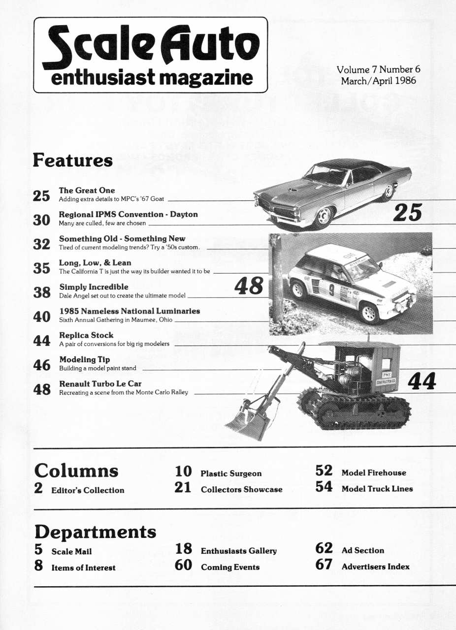 Scale Auto enthusiast Magazine - March/April 1986 - Issue #42 ...