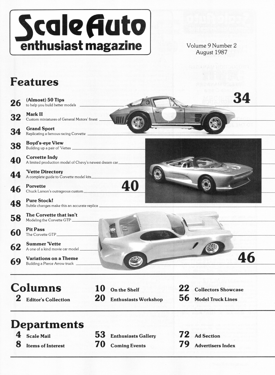 Scale Auto enthusiast Magazine - August 1987 - Issue #50 - Uncirculated ...