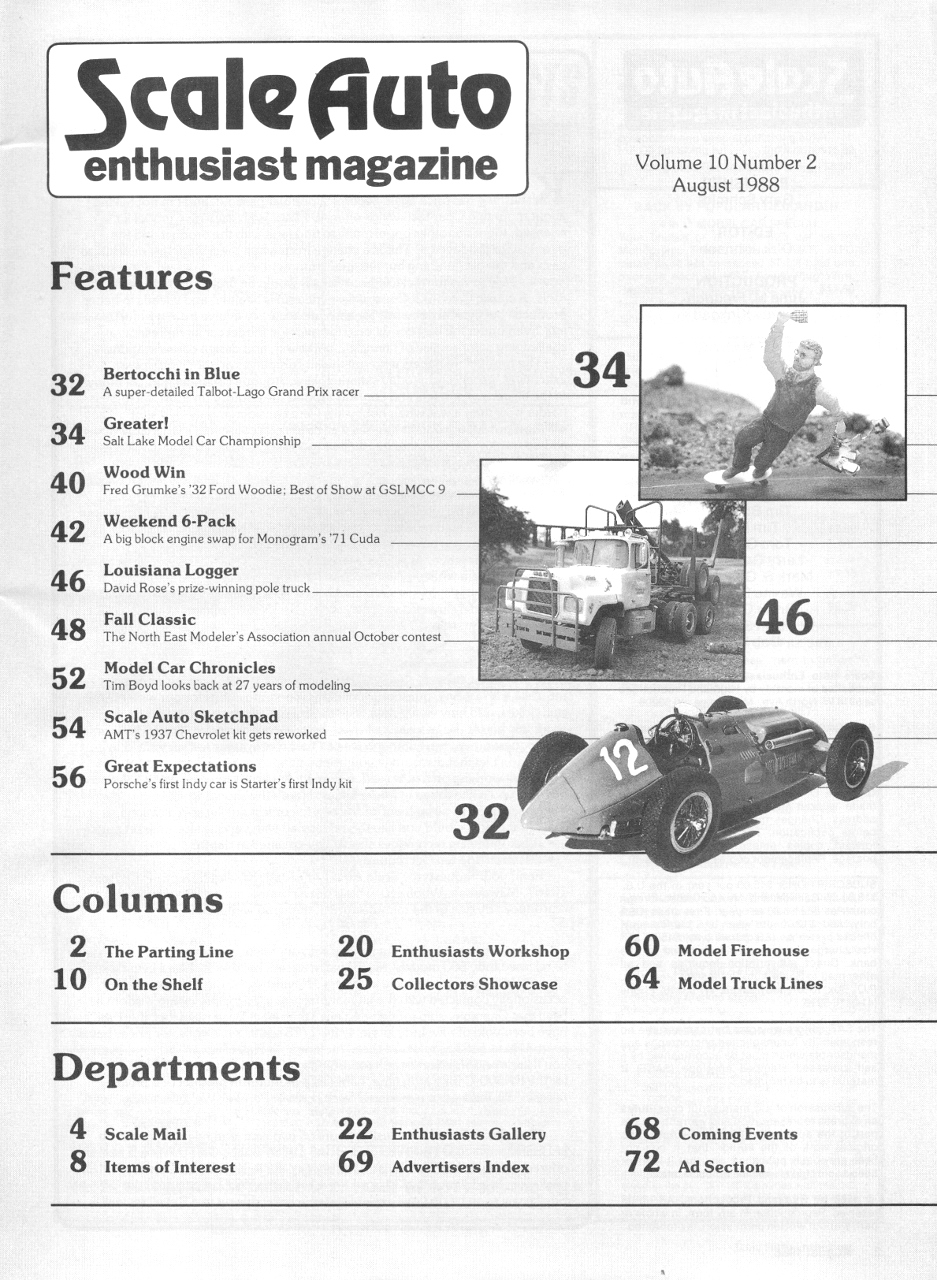 Scale Auto enthusiast Magazine - August 1988 - Issue #56 - Uncirculated ...