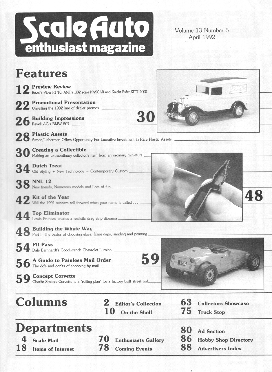 Scale Auto enthusiast Magazine - April 1992 - Issue #78 - Uncirculated ...