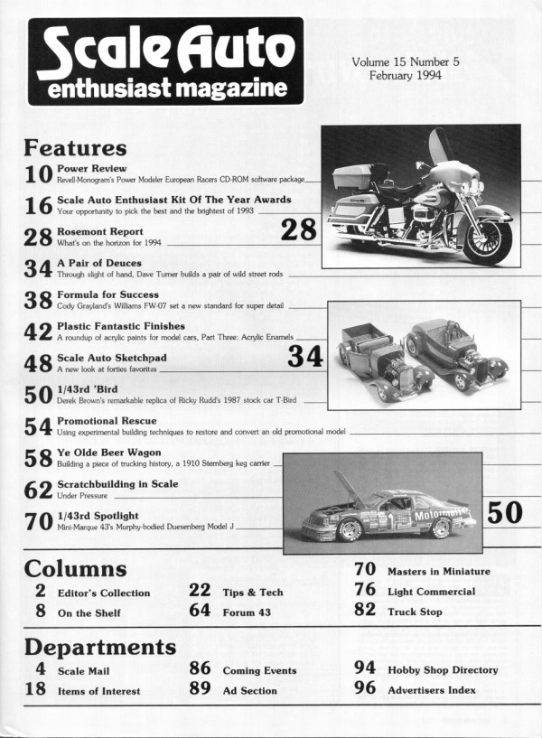 Scale Auto enthusiast Magazine - February 1994 - Issue #89 ...