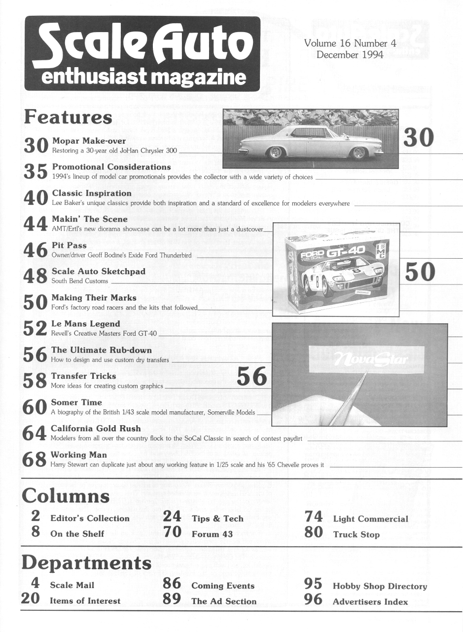 Scale Auto enthusiast Magazine - December 1994 - Issue #94 ...