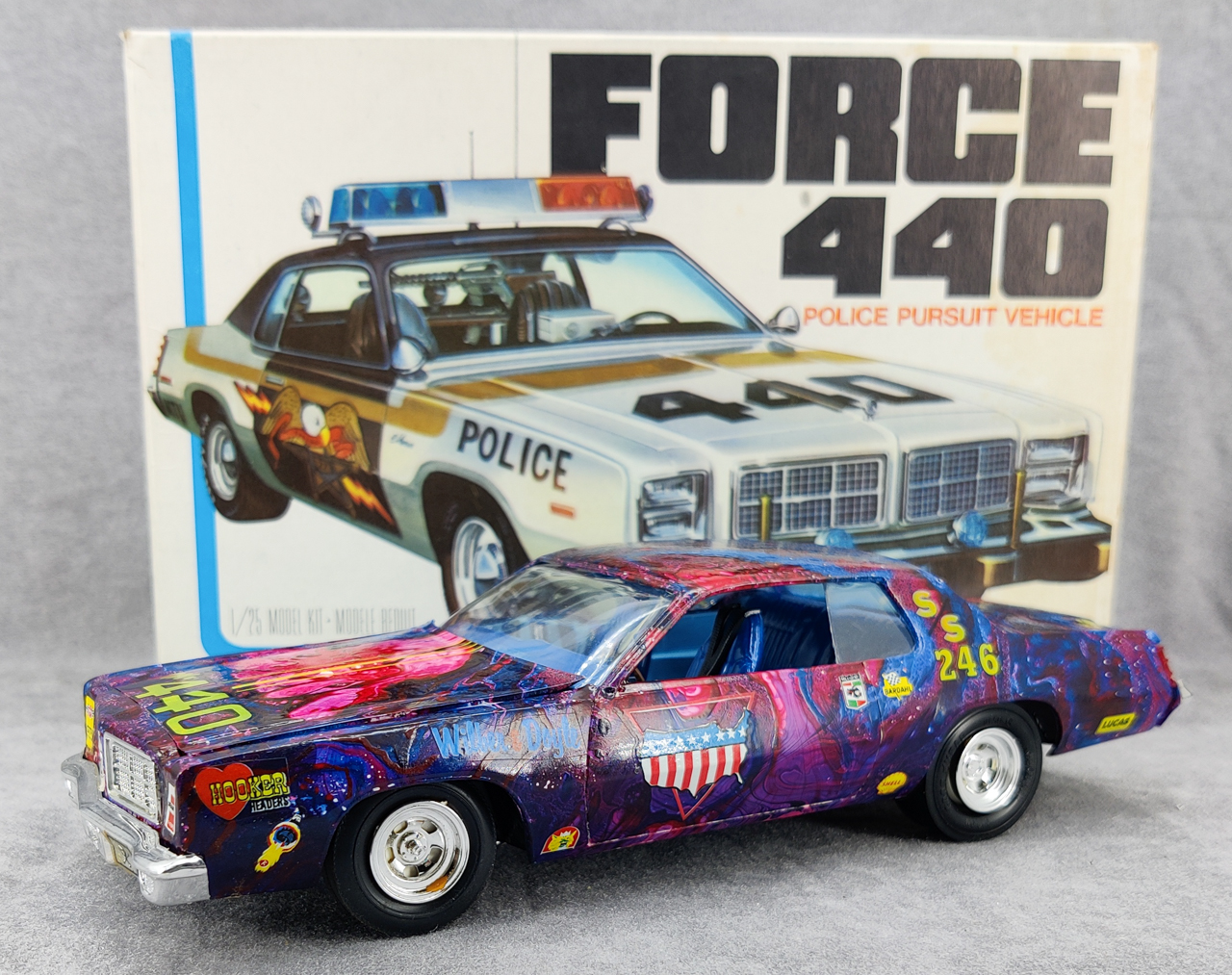 MPC 1977 Dodge Monaco 2-Door Custom Built Kit with Box - Spotlight Hobbies