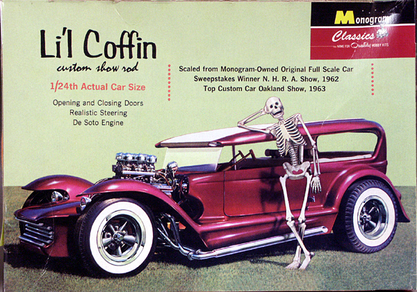 Monogram "L'il Coffin" Show Rod with Skeleton Figure - Spotlight Hobbies