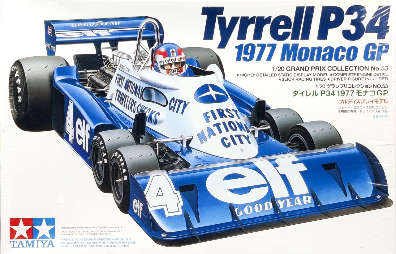 Tamiya Tyrrell P34 1977 Monaco GP Six Wheeler F1 Formula 1 - 1/20 Scale ...