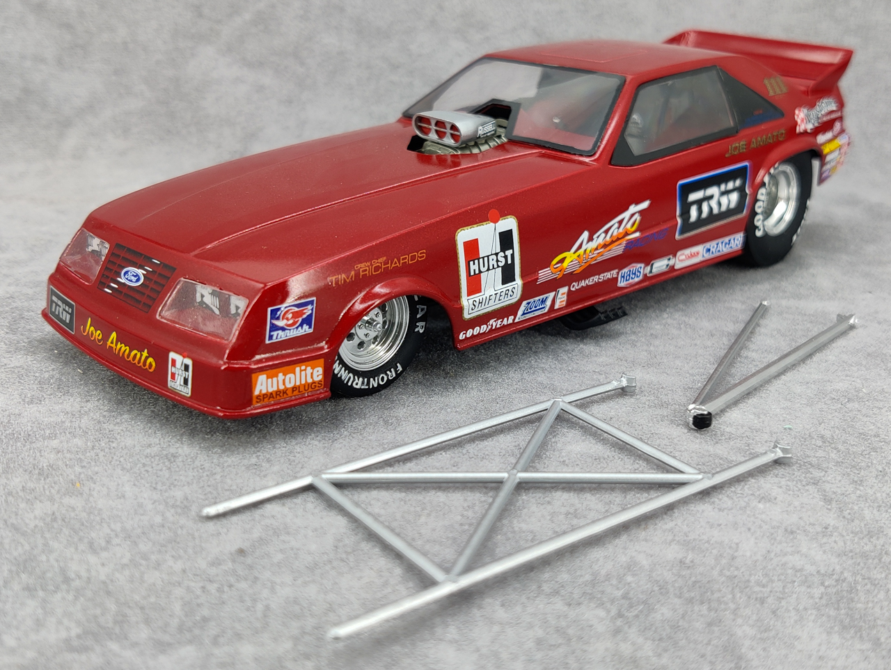 Monogram “Joe Amato” Ford Mustang Funny Car Built Kit - Spotlight Hobbies