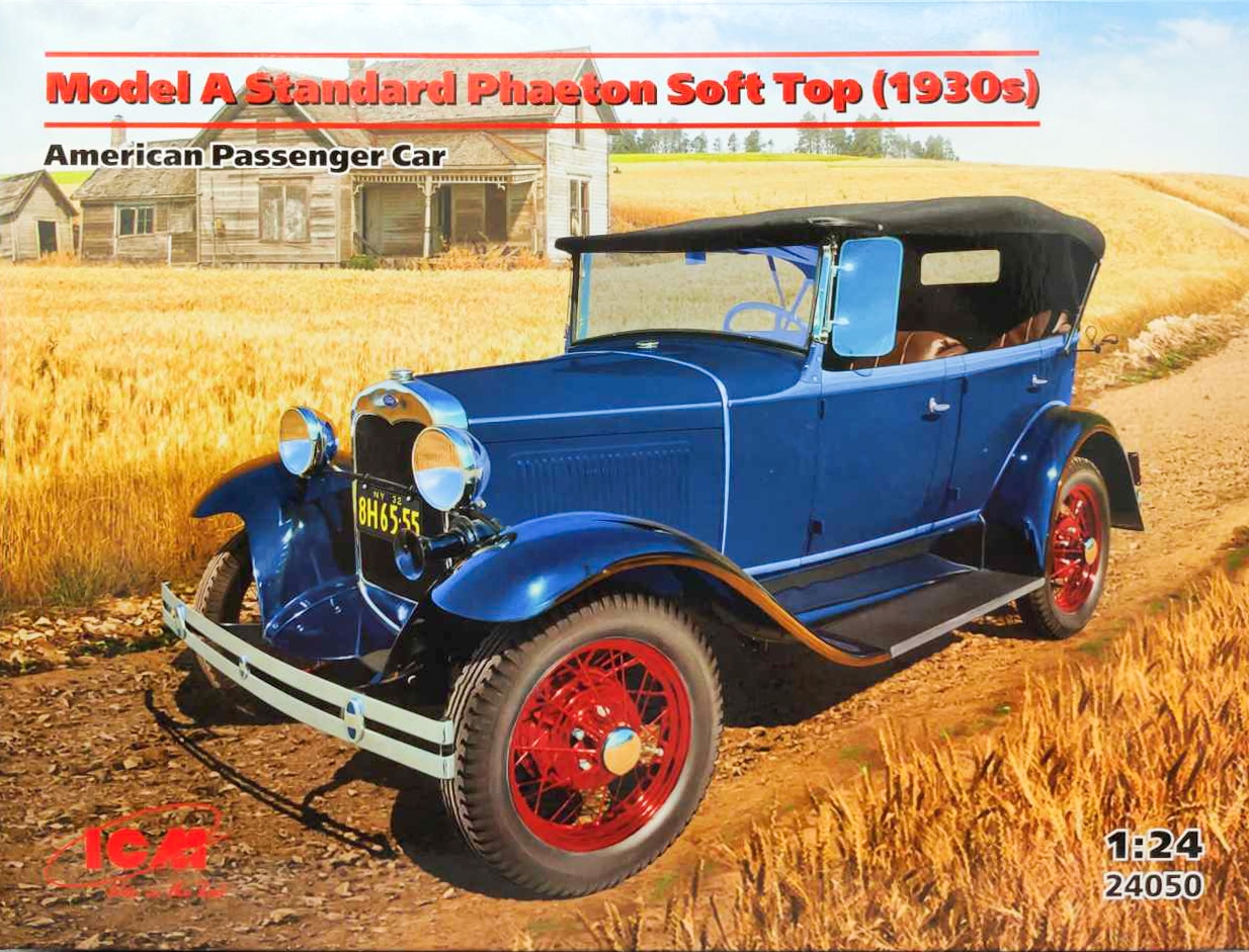 ICM 1930 Ford Model 'A' Standard Phaeton Soft Top - Spotlight Hobbies