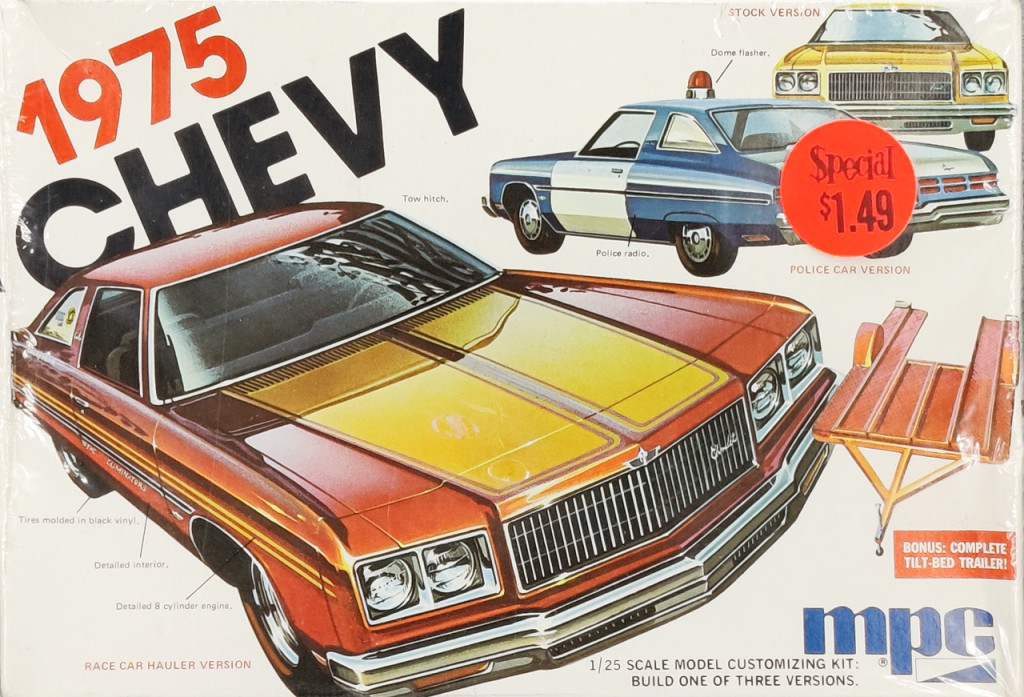 MPC 1975 Chevy Caprice with Car Trailer - Stock, Race Car Hauler or ...