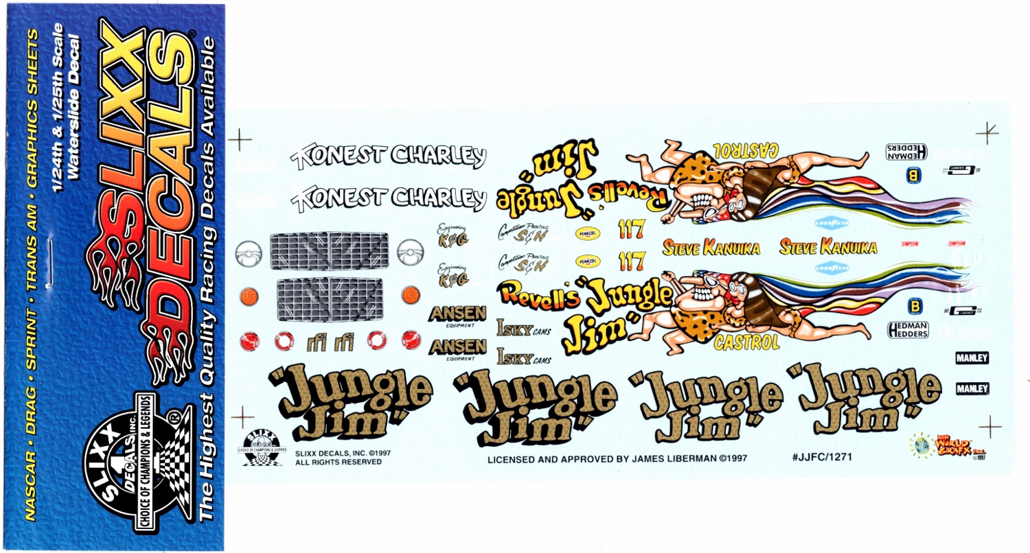 Slixx Decals "Jungle Jim" 1970 Chevy Camaro Funny Car - Spotlight Hobbies