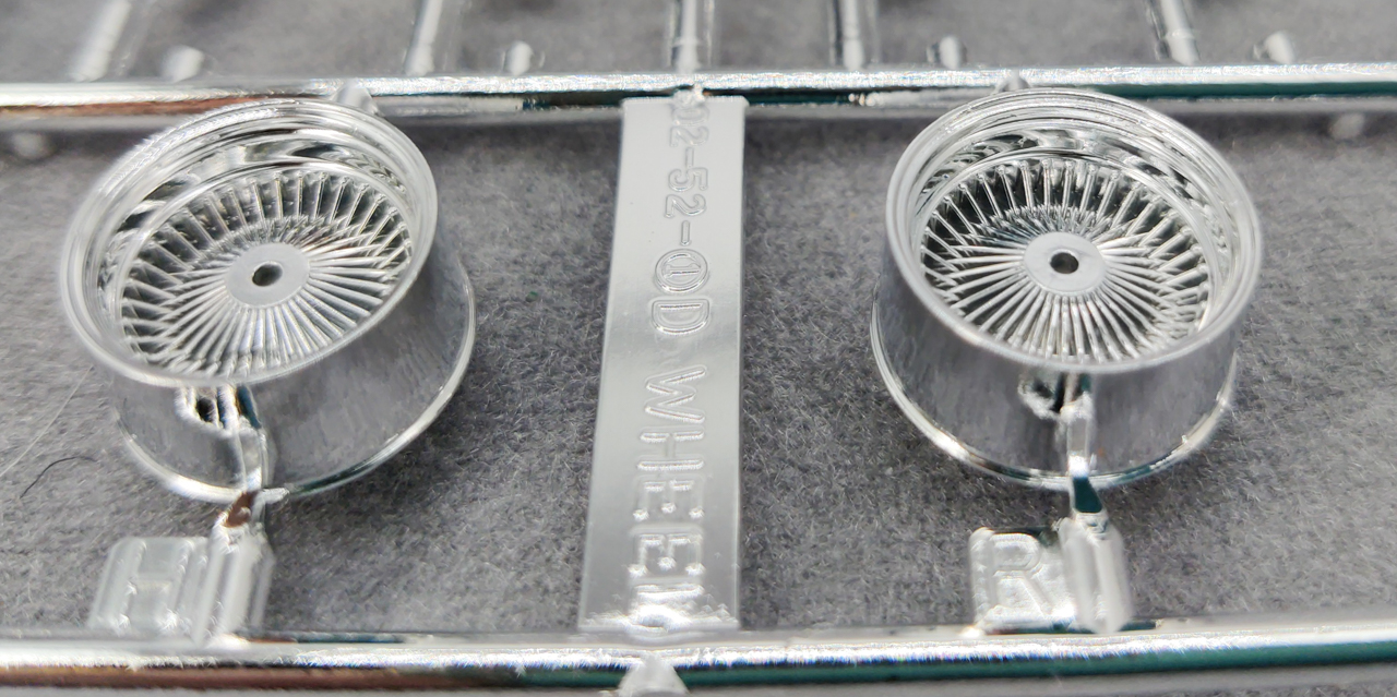 Aoshima Silver Plated 13-Inch Wire Wheels with Knock-Offs & Pirelli P6 ...