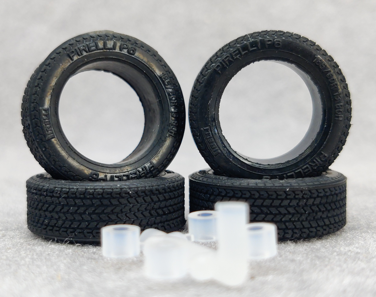 Aoshima Gold Plated 13-Inch Wire Wheels with Knock-Offs & Pirelli P6 ...