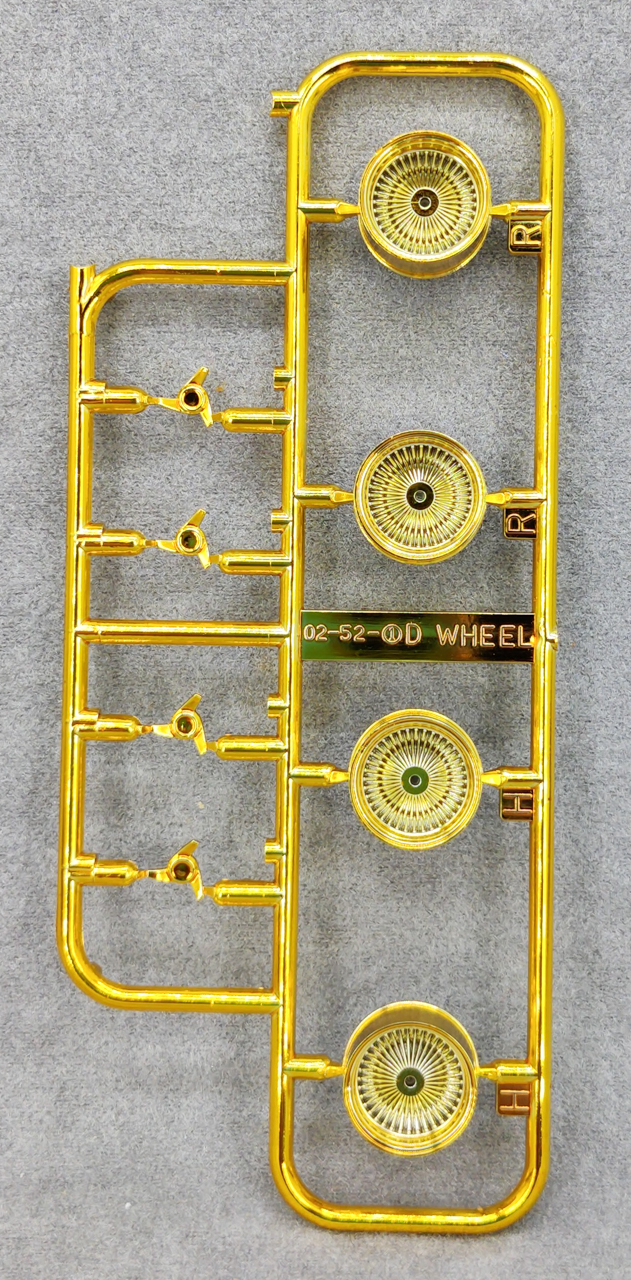 Aoshima Gold Plated 13-Inch Wire Wheels with Knock-Offs & Pirelli P6 ...