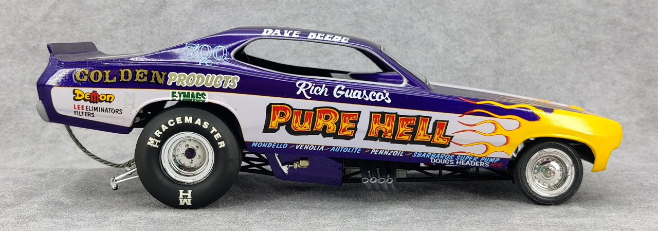 Revell “Pure Hell” Dodge Demon Funny Car Built Kit - Spotlight Hobbies