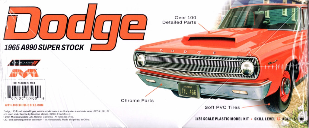 Moebius 1965 Dodge Coronet A990 Super Stock - Spotlight Hobbies