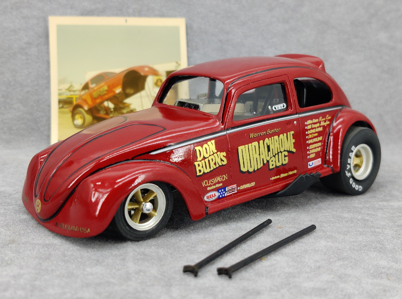 Resin Volkswagen Durachrome Bug Funny Car Built Kit - Spotlight Hobbies