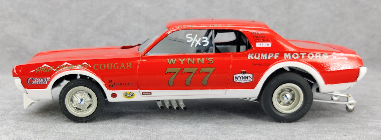 MPC Kenz & Leslie "Wynn's 777" 1968 Mercury Cougar Funny Car Built Kit ...