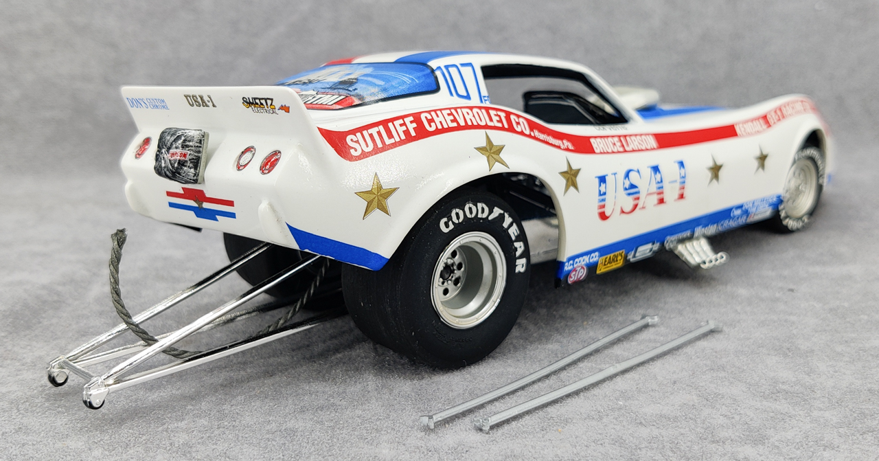 Monogram/Resin Bruce Larson “USA-1” Chevy Corvette Funny Car Built Kit ...