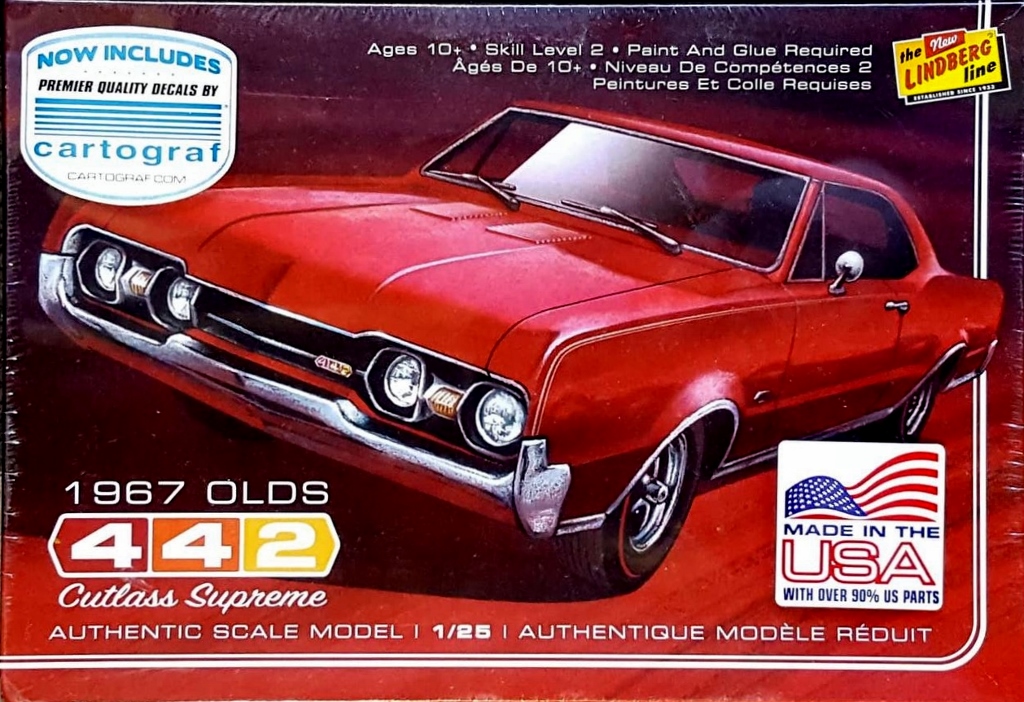 Lindberg 1967 Olds Cutlass Supreme 442 W-30 Hardtop - Spotlight Hobbies