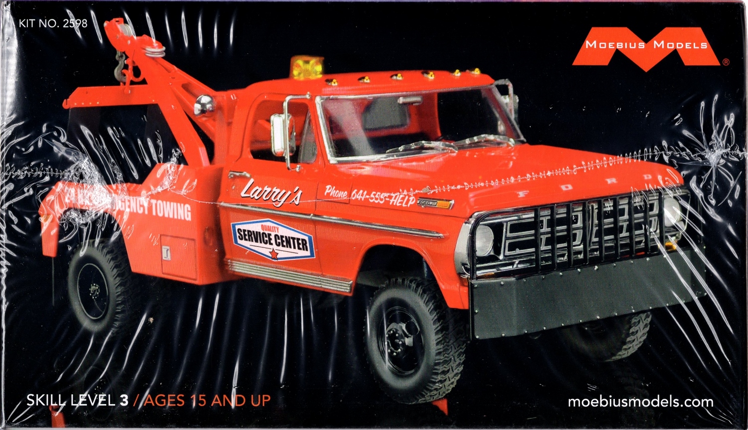 Moebius 1972 Ford F-350 4x4 High Side Wrecker Tow Truck - Spotlight Hobbies
