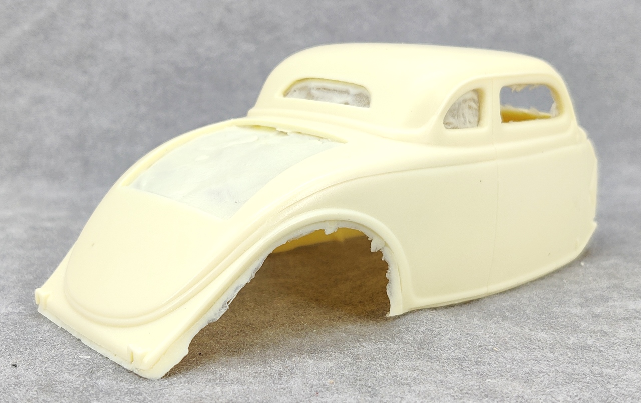 Jimmy Flintstone Resin 1936 Ford 5-Window Chopped - Spotlight Hobbies