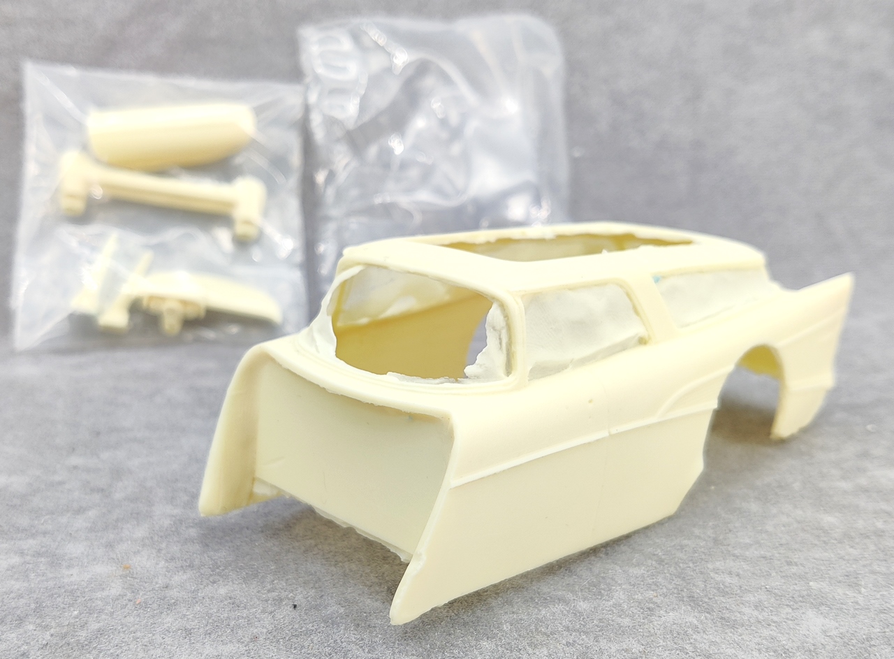 Jimmy Flintstone Resin 1957 Chevy Nomad Wagon Rat Rod - Spotlight Hobbies