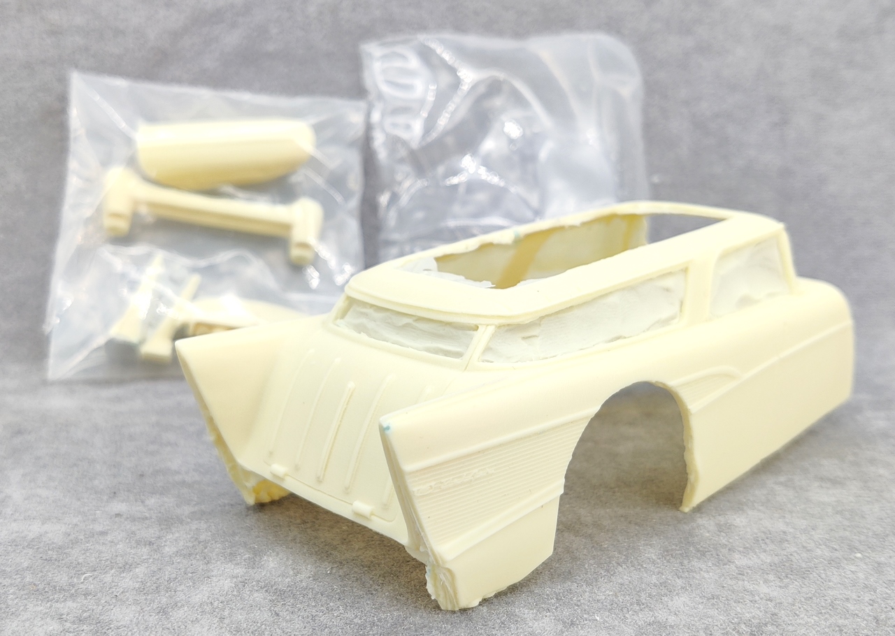 Jimmy Flintstone Resin 1957 Chevy Nomad Wagon Rat Rod - Spotlight Hobbies