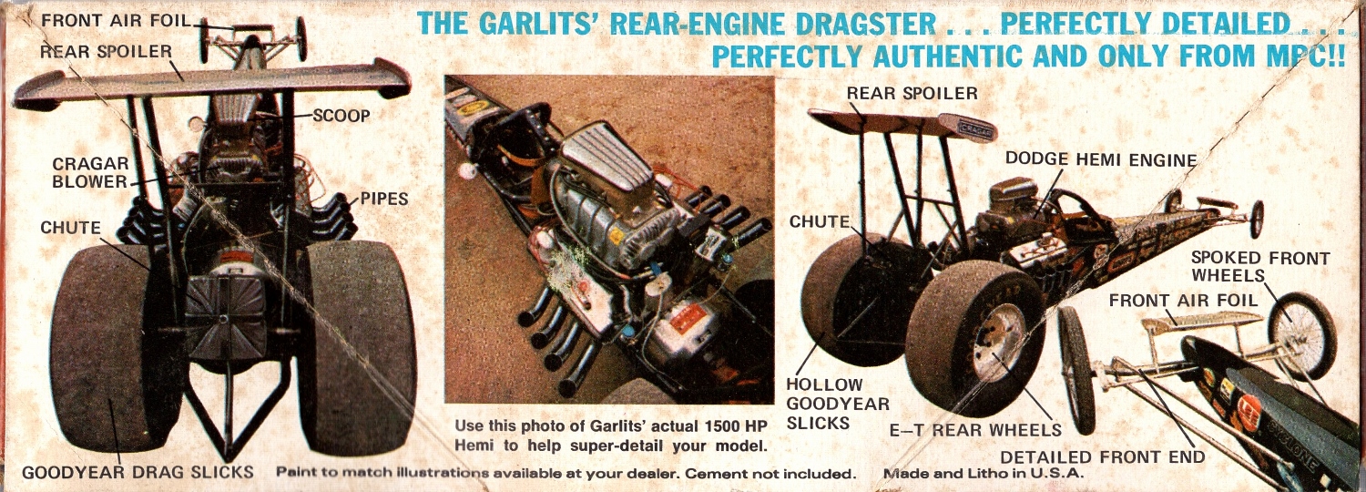MPC Don Garlits "Swamp Rat 1-R" 1971 Rear Engine Top Fuel Dragster ...