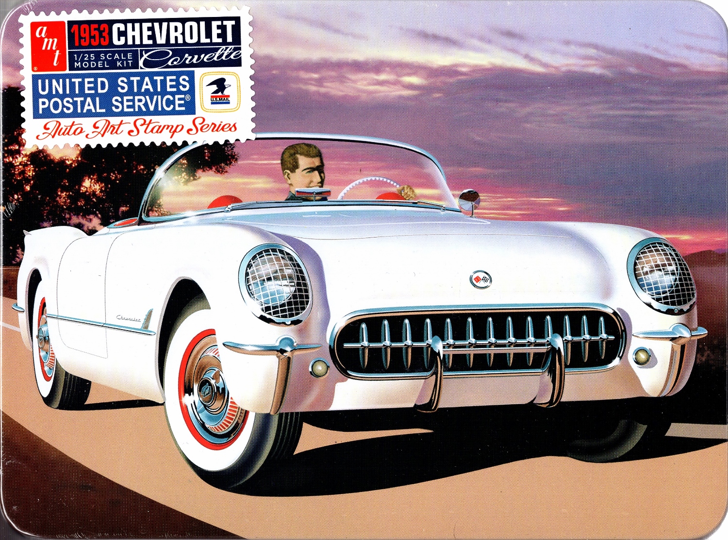 AMT 1953 Chevy Corvette Convertible in Collector's Tin - Spotlight Hobbies