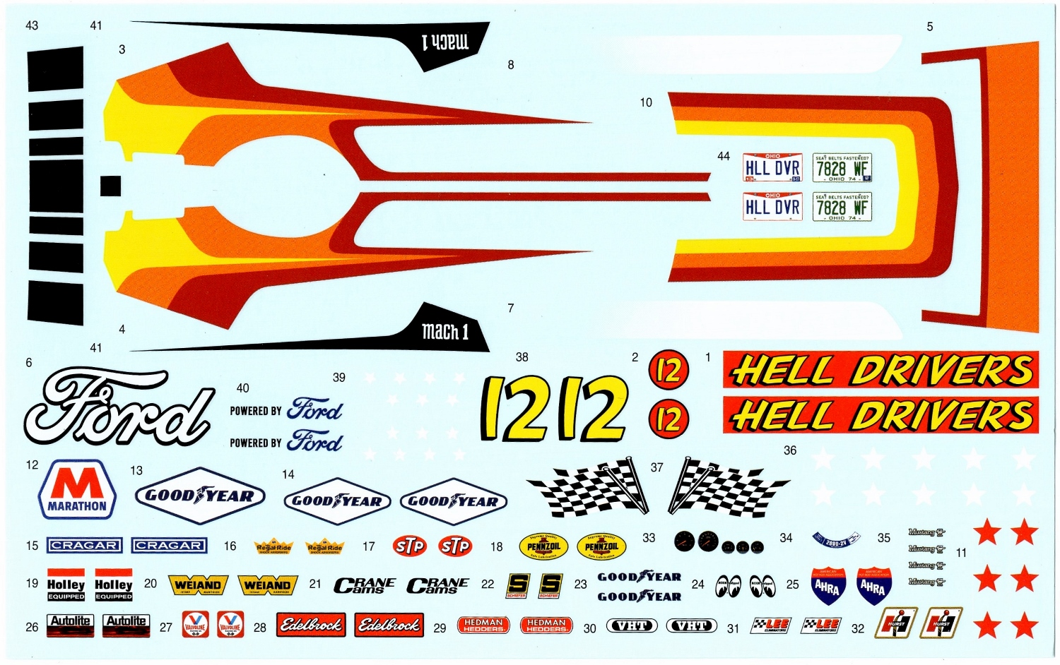 AMT Mustang "Hell Drivers" Thrill Show 1977 Ford Mustang II Stunt Car ...