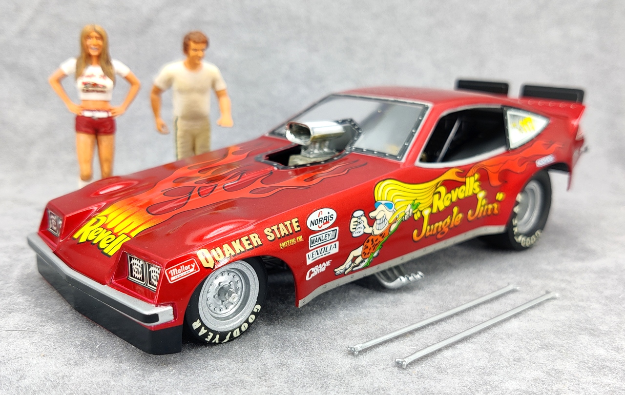 Revell “Jungle Jim” Chevy Monza Funny Car Built Kit with Figures ...