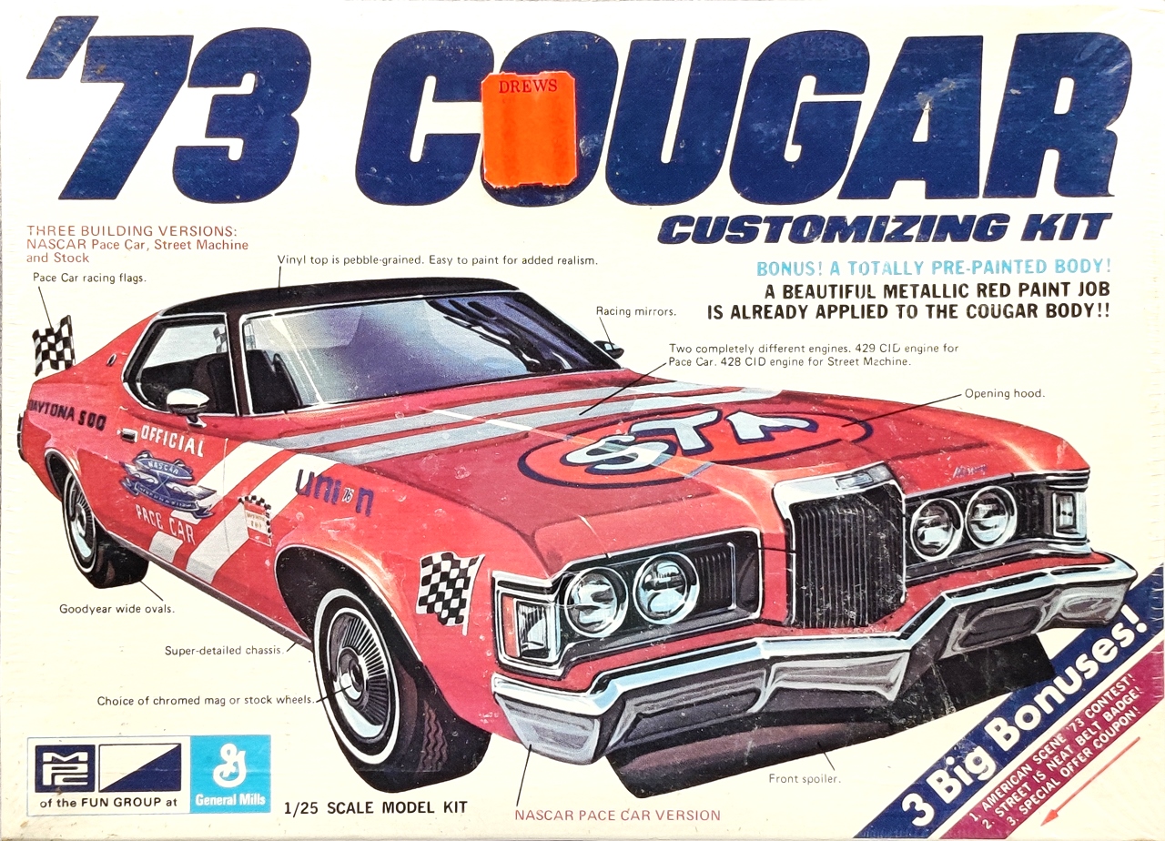 MPC 1973 Mercury Cougar with Beautiful Metallic Red Factory Pre-Painted ...