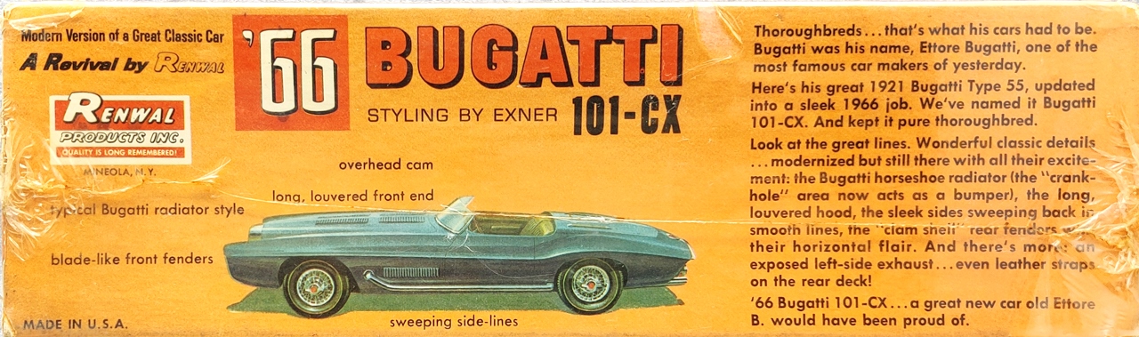Renwal '66 Bugatti 101-CX - 1/25th Scale - Spotlight Hobbies