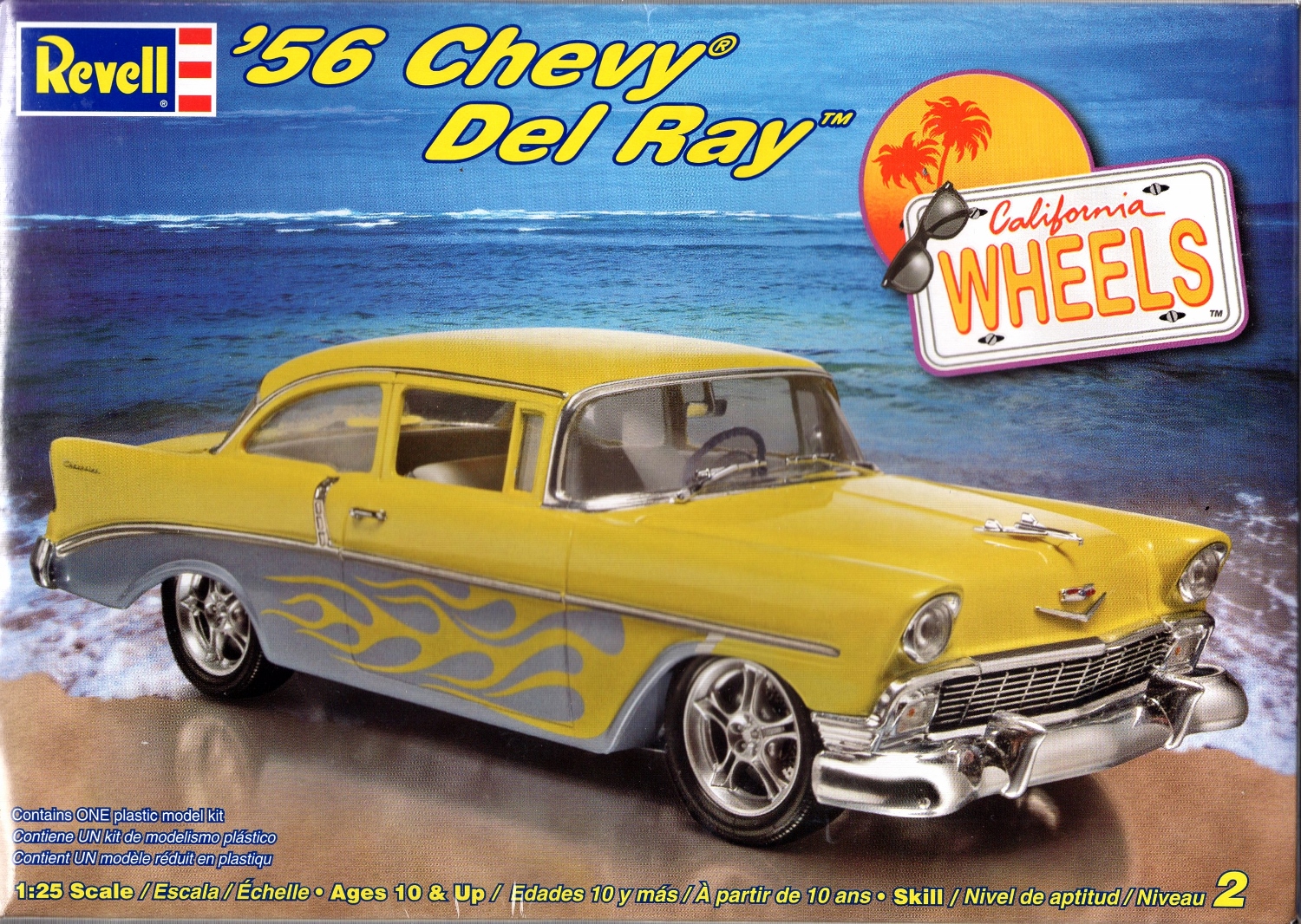 Revell 1956 Chevy 210 Del Ray 2 Door Sedan with Custom Tires and Wheels ...