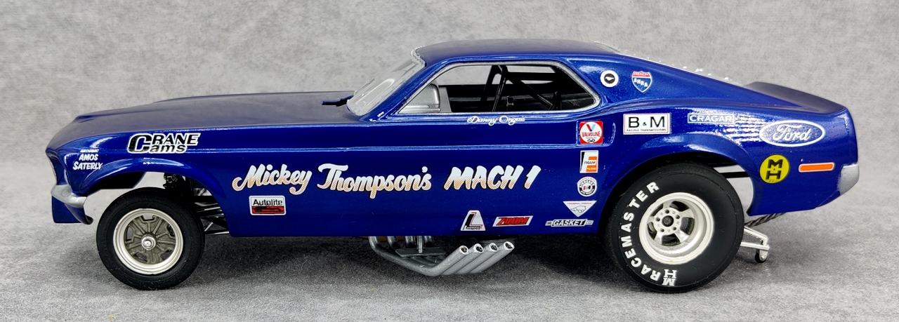 Polar Lights “Mickey Thompson” 1969 Ford Mustang Mach I Funny Car Built ...